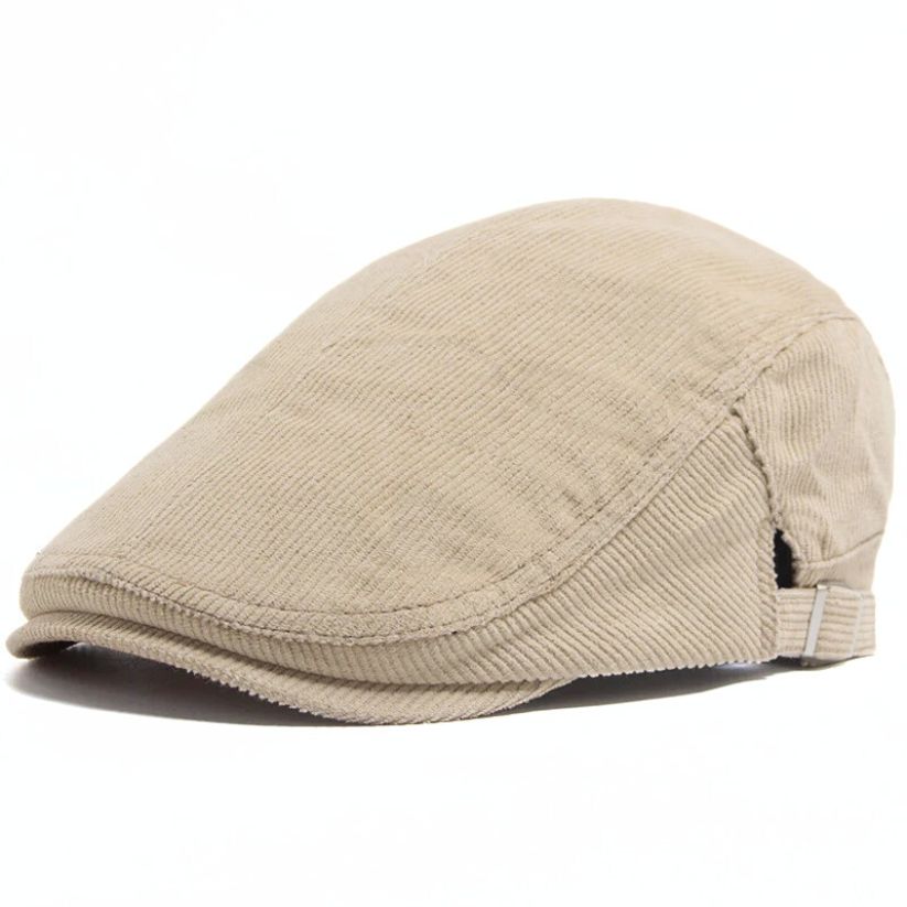 Addicaps Unisex Flat Cap Adjustable Beige